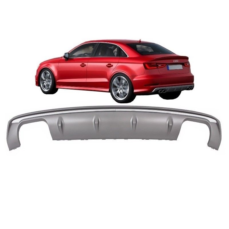 Audi A3 13-16 Sedan Non S-Line S3 Diffuser - Coated