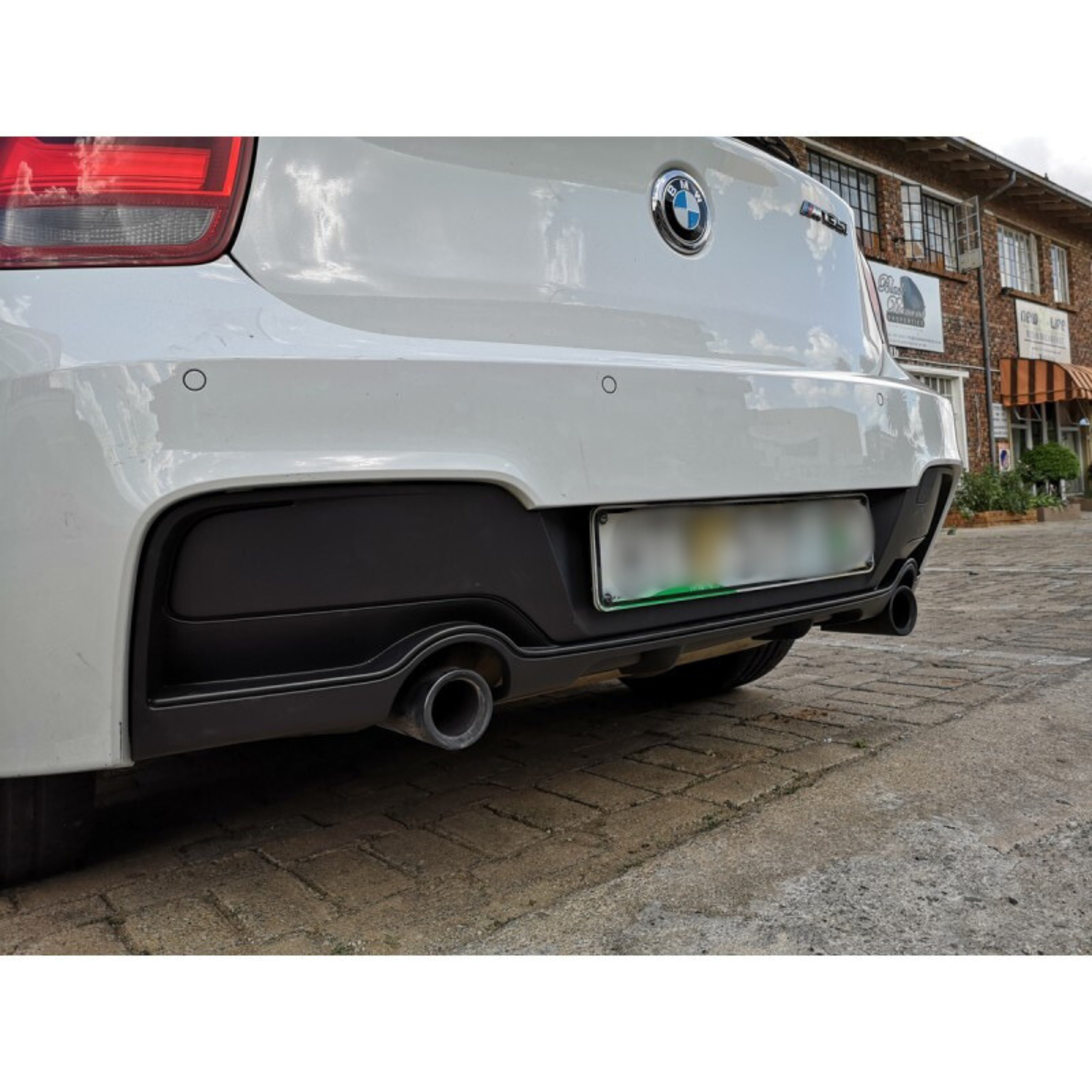 BMW F20 Mtech MP-Style Rear Diffuser (Dual Single Pipe Exit) - Coated