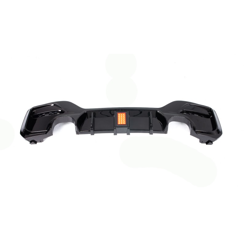 BMW F20 LCI Mtech F1-Style Diffuser With LED (Double Single Exit) - Coated