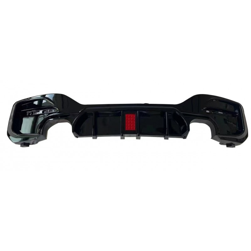 BMW F20 LCI Mtech F1-Style Diffuser With LED (Double Single Exit) - Coated
