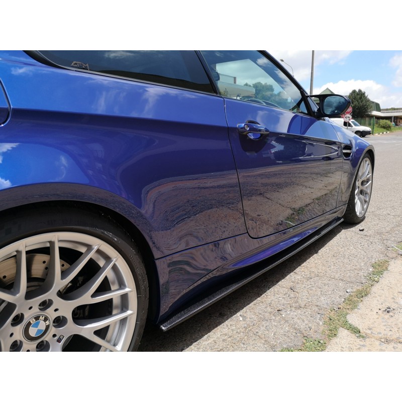 BMW E92 M3 Carbon Fiber Side Skirt Extension - Coated