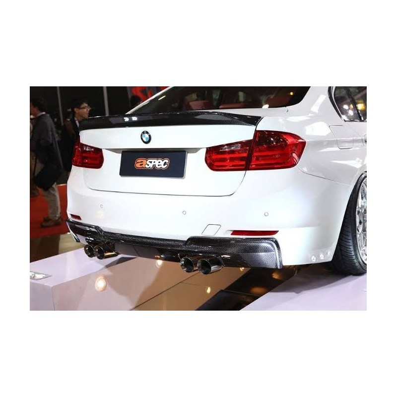 BMW F30 exclusive A-Spec Style Carbon Fiber Rear Diffuser - Coated