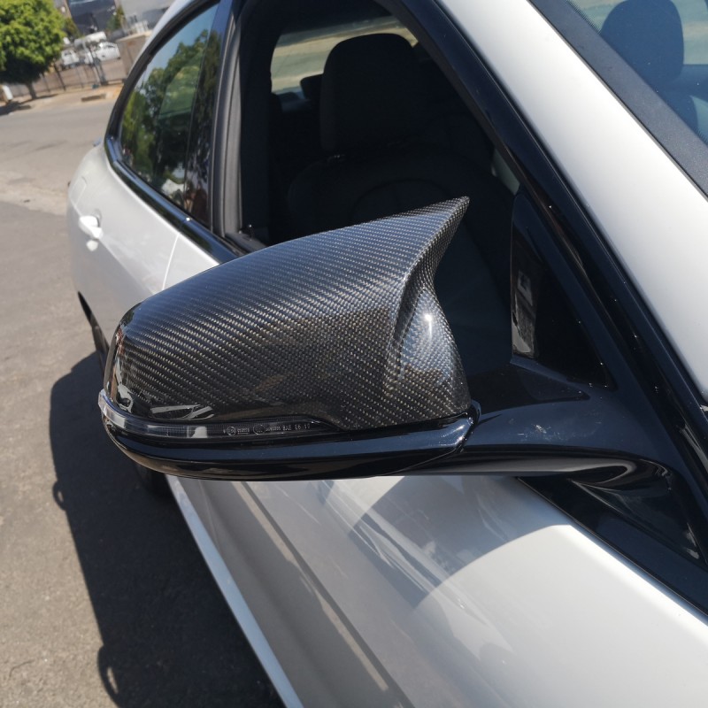 BMW F40 F44 M-Style Carbon Fiber Mirror Cover - Coated