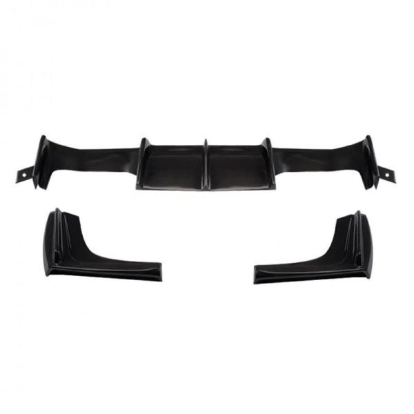 BMW F80 M3 / F82 M4 V-Style Gloss Black 3pcs Rear Diffuser - Coated