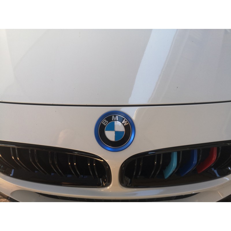 BMW F30 Front / Rear Badge Logo Aluminium Ring (blue) - Coated