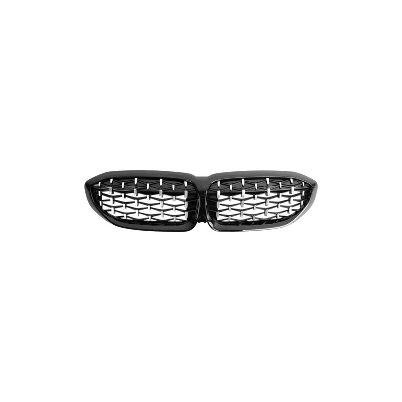 BMW G20 Diamond Grille (silver diamond) - Coated