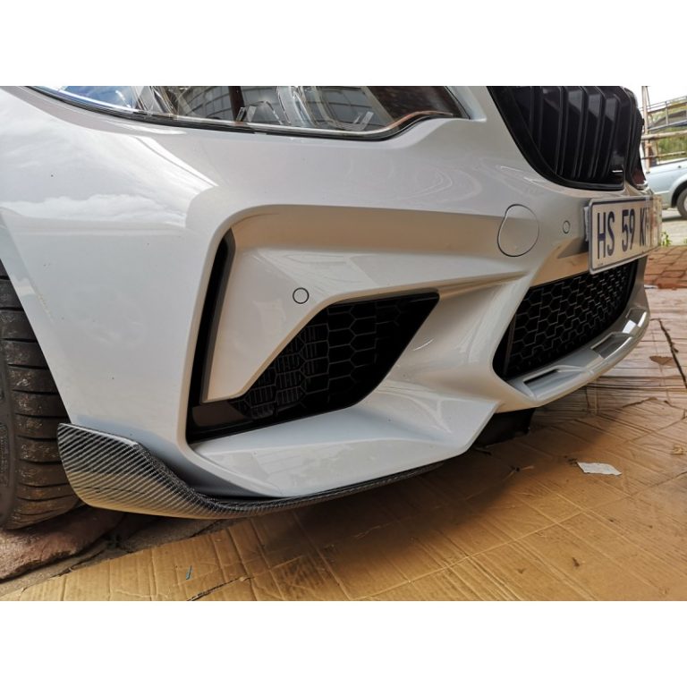 BMW F87 M2 MP Style Carbon Fiber Front Splitter - Coated